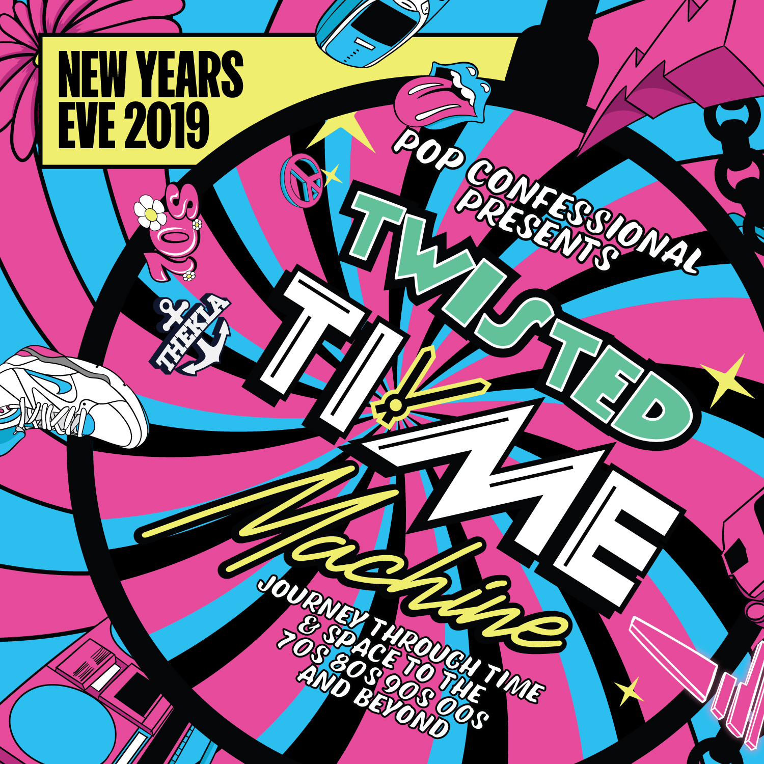 The Twisted Time Machine – Pop Confessional NYE 2019 - Thekla Bristol