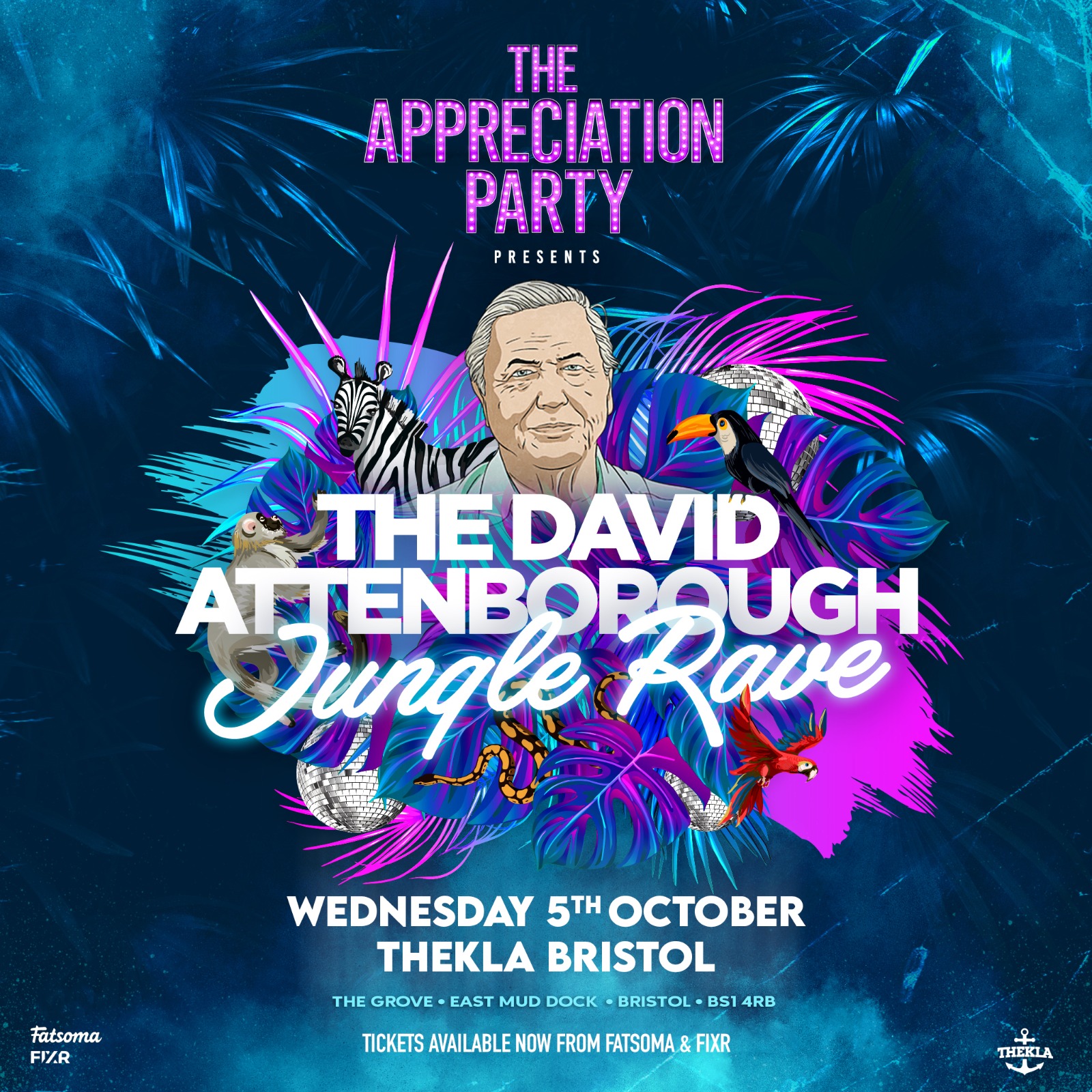 The Appreciation Party: David Attenborough Jungle Rave - Thekla Bristol