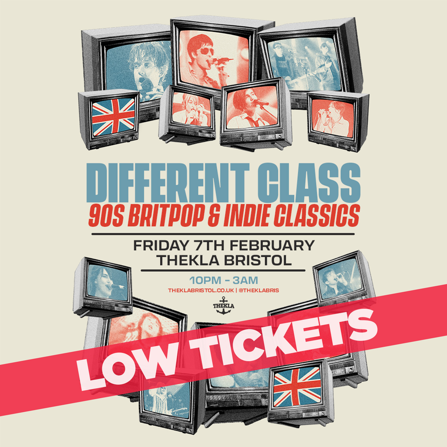 Different Class – 90s Britpop & Indie Classics - Thekla Bristol